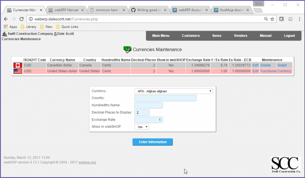 weberp-main-setup-general-currencies – dalescott.net
