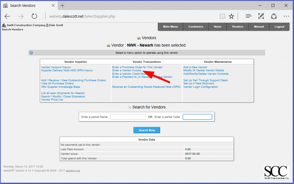 WebERP – Dale Scott